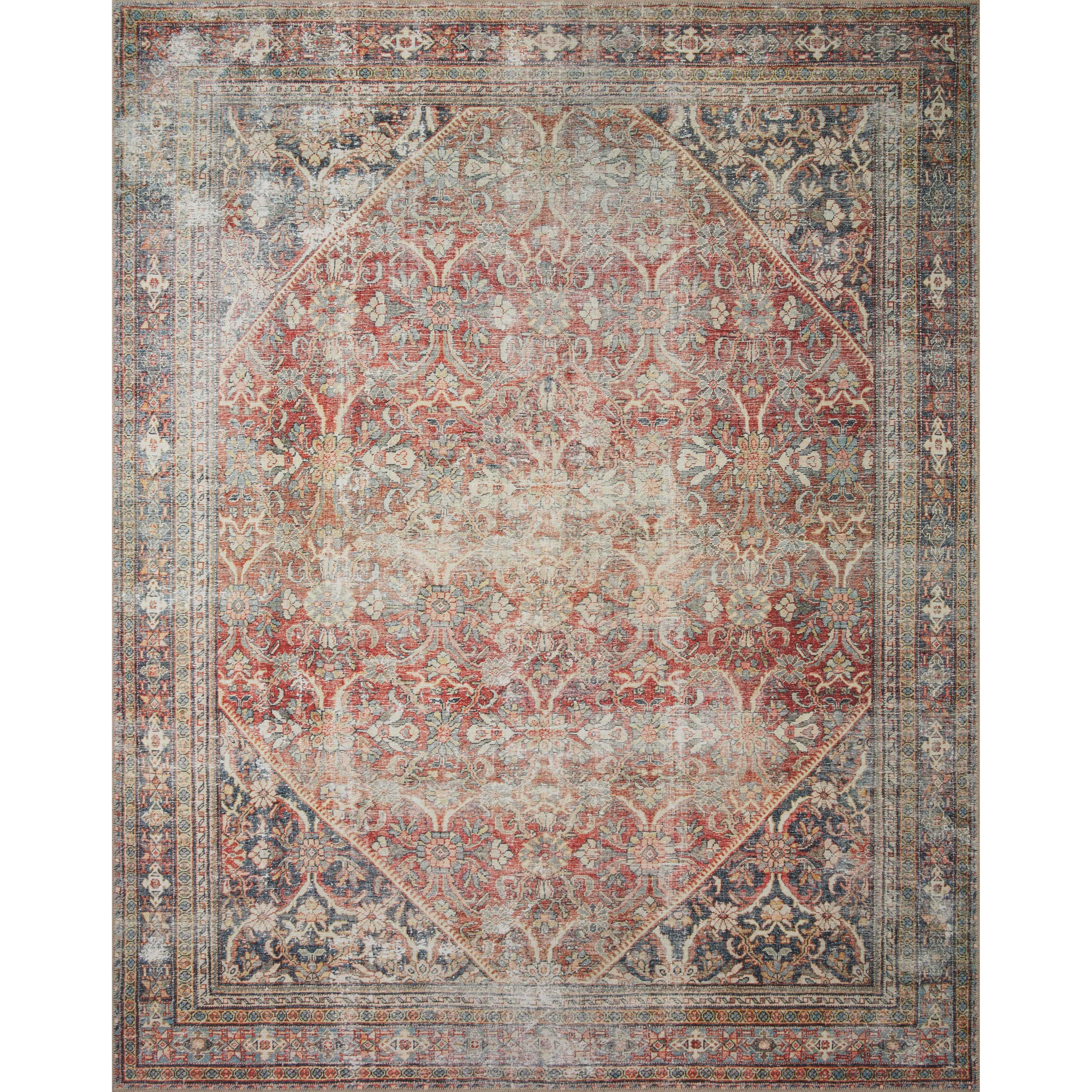 Georgie Rug 01 | Amber Lewis X Loloi | Red / Navy – Modern Komfort