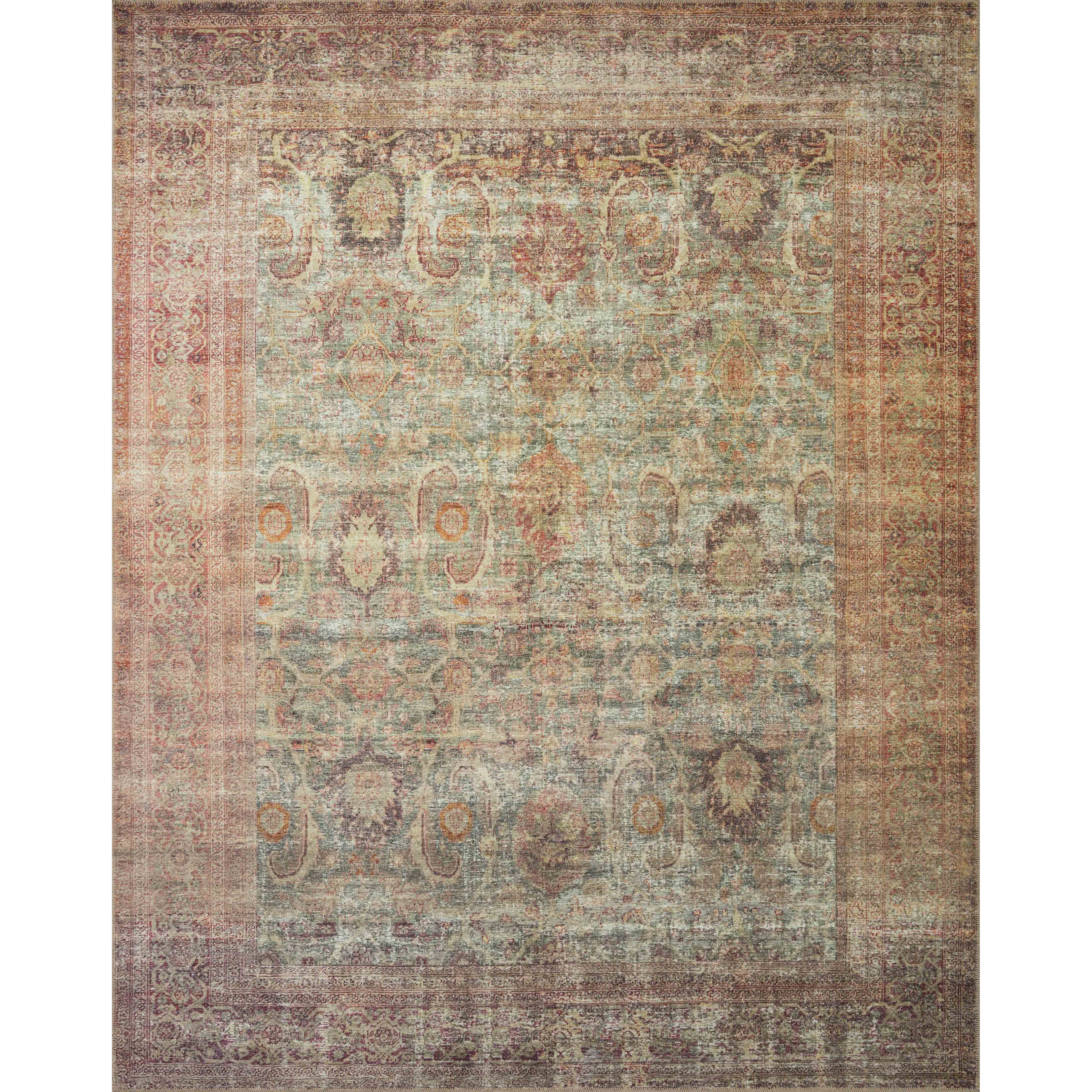Georgie Rug 03 | Amber Lewis X Loloi | Jade / Sunset – Modern Komfort