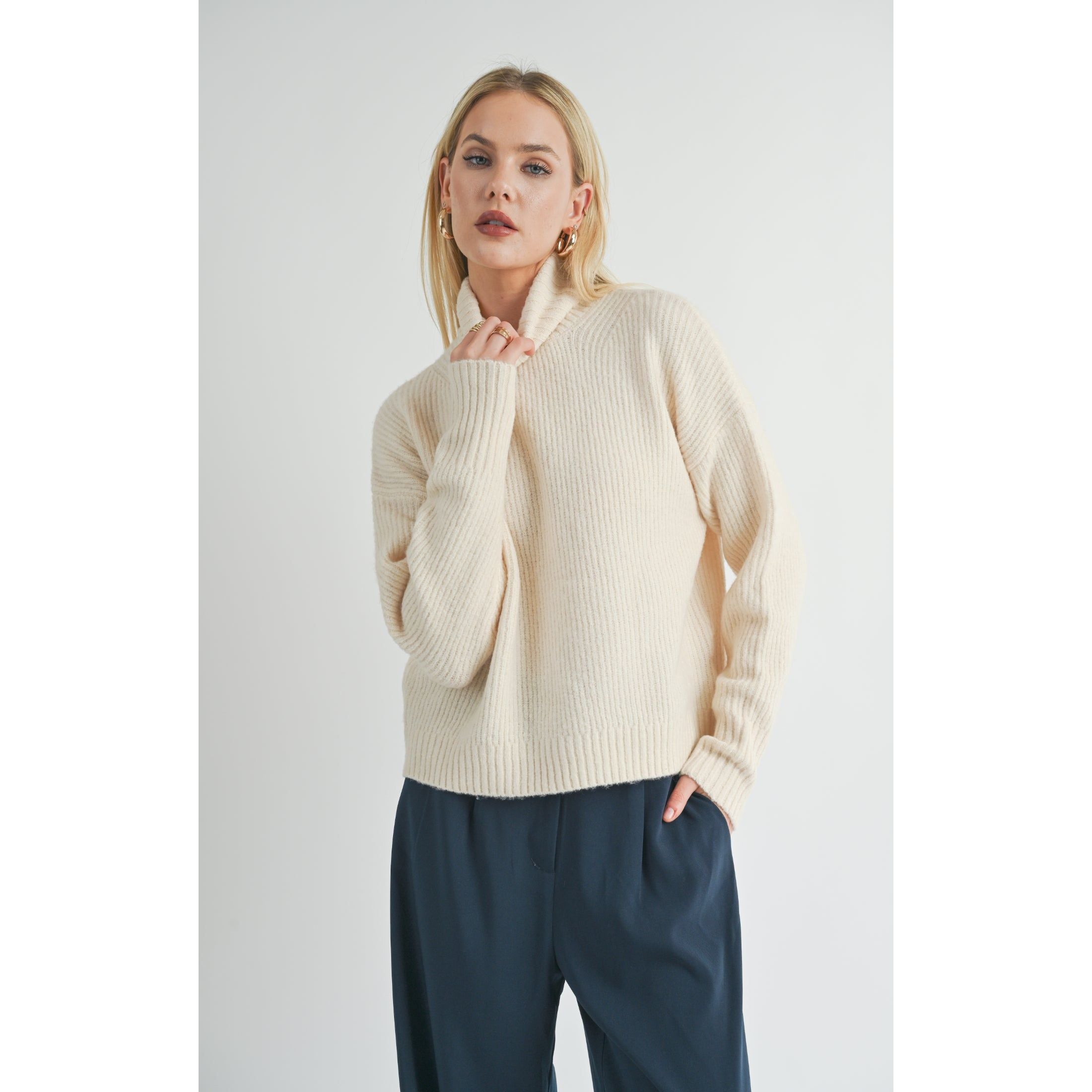 Fiona Turtleneck Pullover Sweater | Cream – Modern Komfort