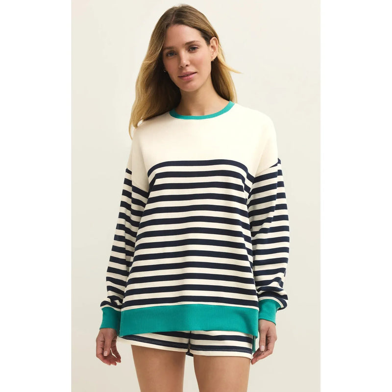 Layer Up Stripe Sweatshirt | Eclipse – Modern Komfort